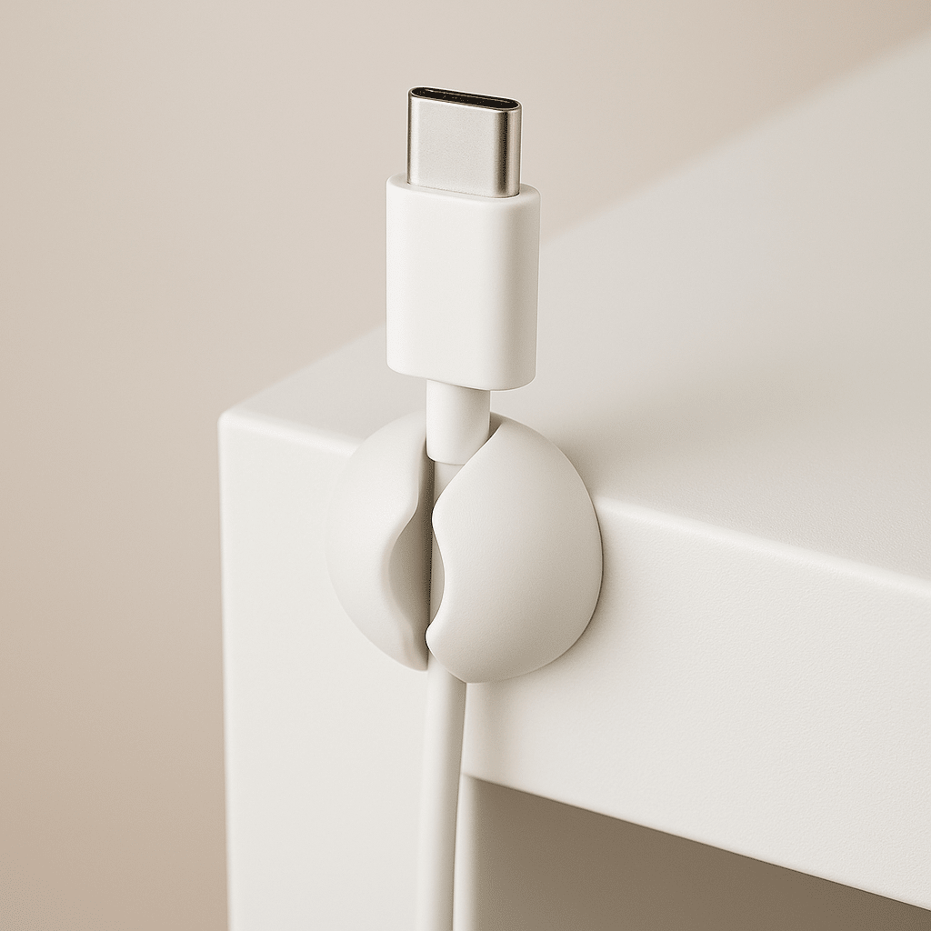 Ledningsholder hvit – Lindas Dekor