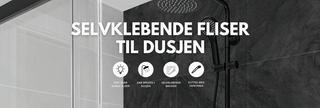 Selvklebende fliser til dusjen | Fliser våtrom - Lindas Dekor