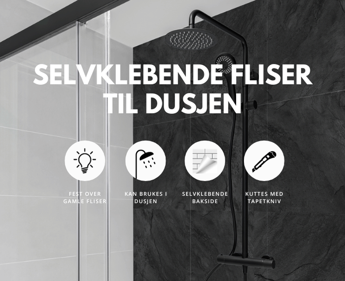 Selvklebende fliser til dusjen | Fliser våtrom Page 2 - Lindas Dekor